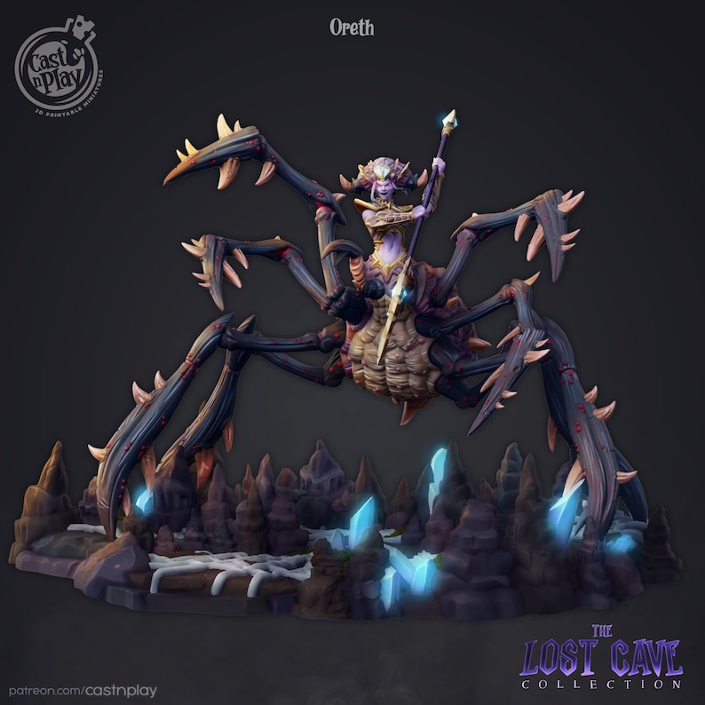 Spider Queen Miniature - Castnplay - Dnd Miniatures - Role Playing Game ...