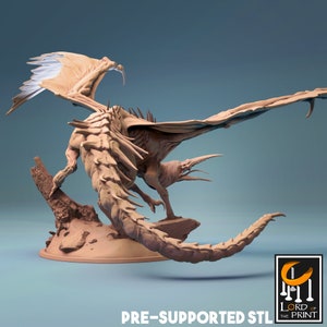 Vampiric Dragon Miniature - Rescale Miniatures - Dnd Miniatures - Role ...