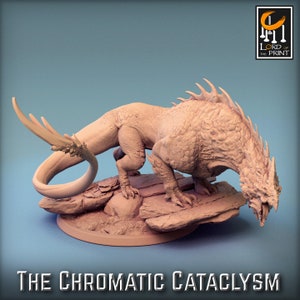 Chromatic White Dragon Spawn Miniature - Rescale Miniatures - Dnd ...