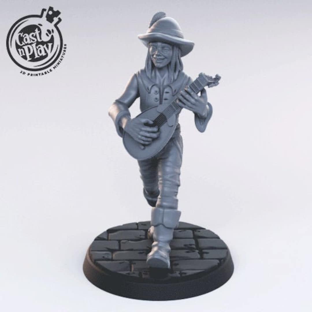 Bard Miniature - Castnplay - Dnd Miniatures - Role Playing Game ...