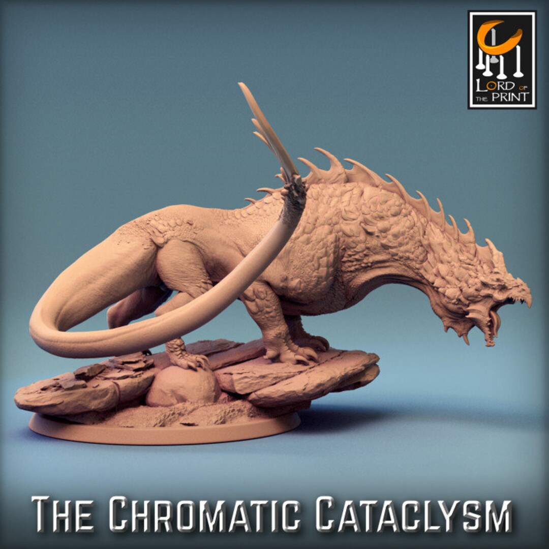 Chromatic White Dragon Spawn Miniature - Rescale Miniatures - Dnd ...