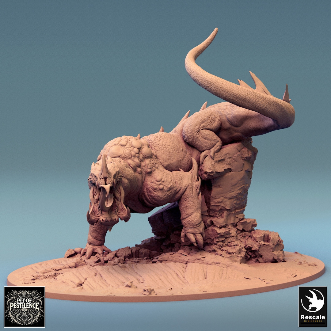 Sludge Born Demon Miniature - Dnd Miniatures - Role Playing Game ...