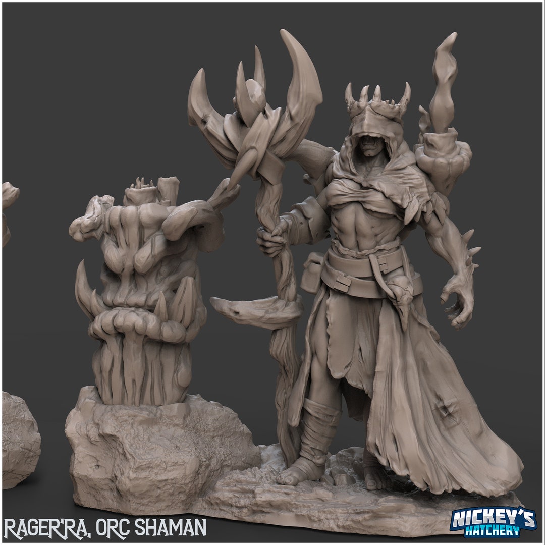 Orc Shaman Miniature | Fantasy Miniature | Dnd Miniatures | DND ...