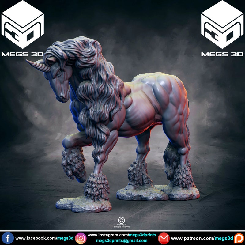 Dnd Unicorn Miniature - Etsy