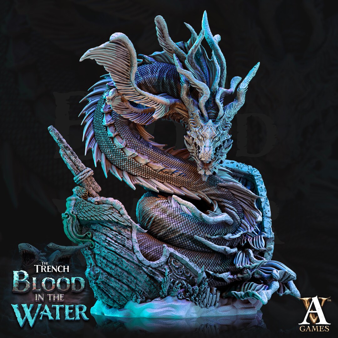 Sea Dragon Miniature - Dnd Miniatures - Role Playing Game - Tabletop ...