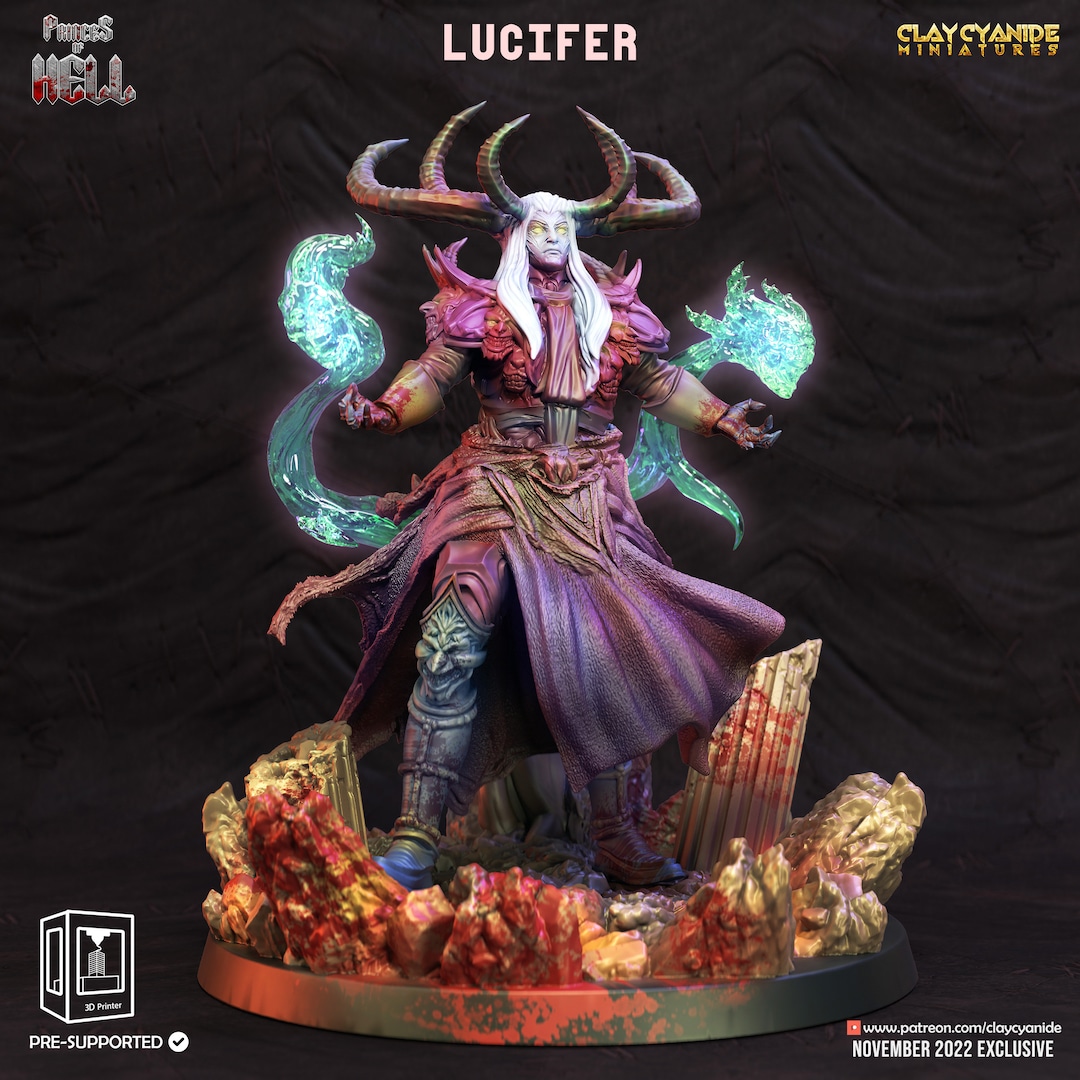 Lucifer Miniature - Dnd Miniatures - Role Playing Game - Tabletop ...