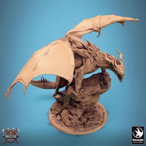 Chromatic Red Dragon Miniature - Rescale Miniatures - Dnd Miniatures ...