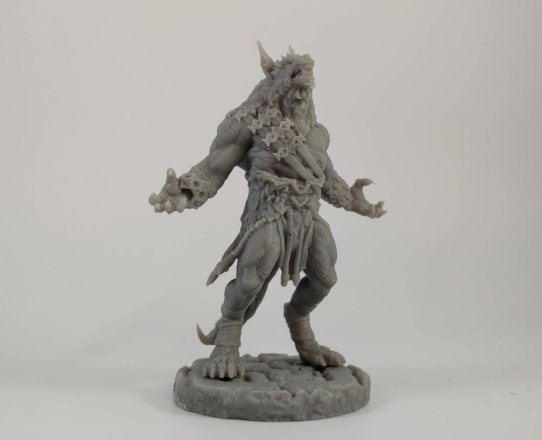 Werewolf Lord Miniature - Dnd Miniatures - Role Playing Game - Tabletop ...