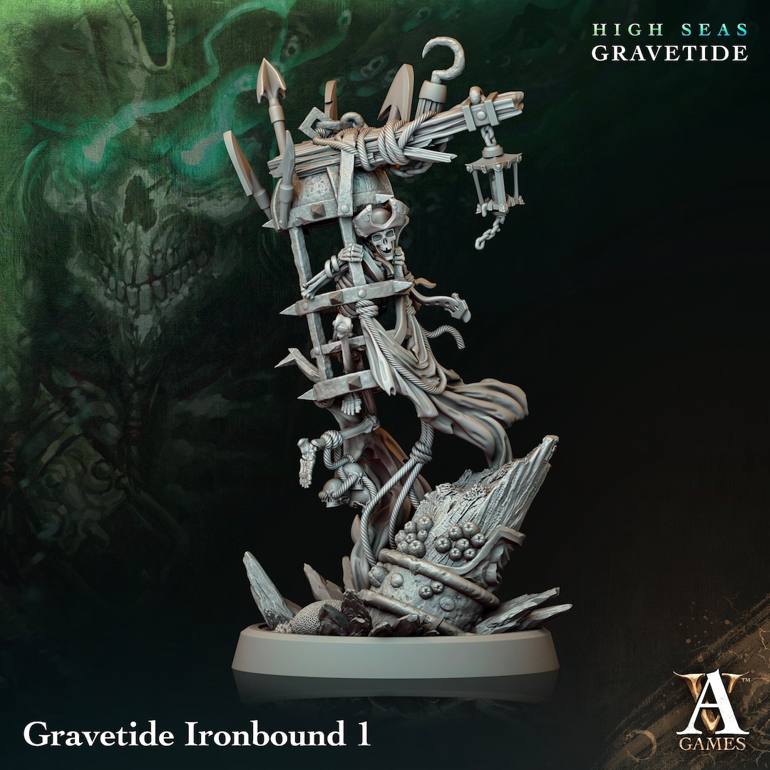 Iron Bound Undead Pirate Miniatures - D&D Miniatures - Role Playing ...