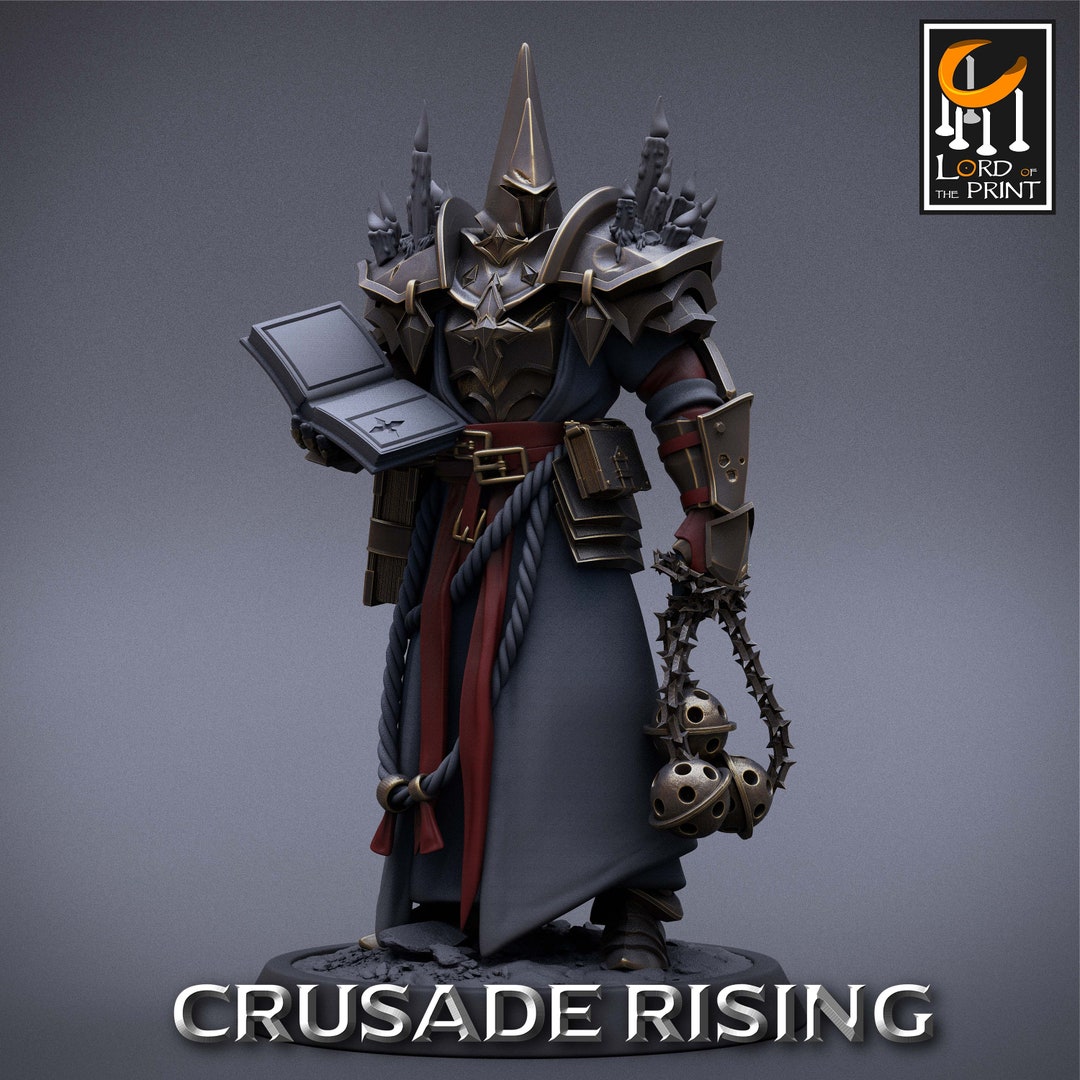 Templar Priest Miniature - Rescale Miniatures - Dnd Miniatures - Role ...
