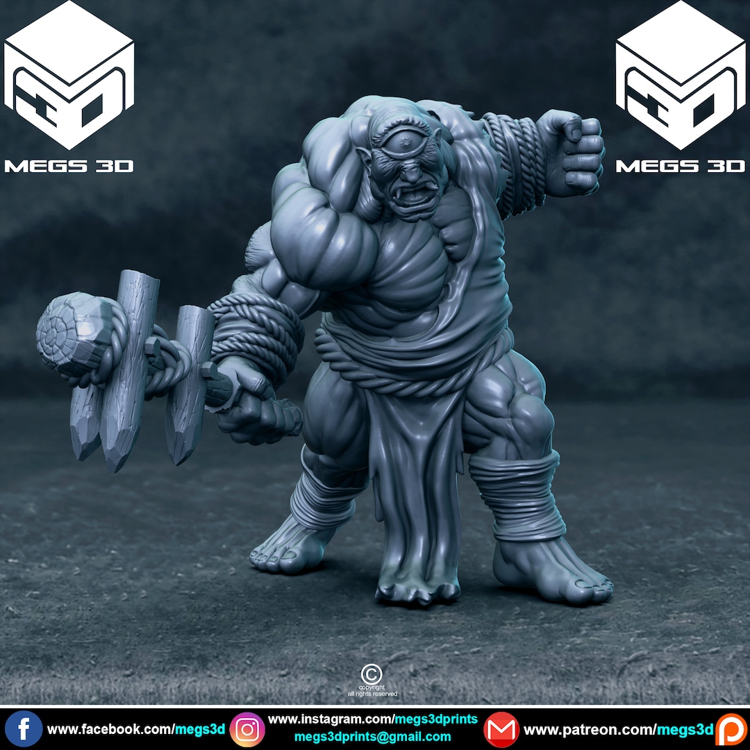 Cyclops Miniature | Fantasy Miniature | Dnd Miniatures | DND ...