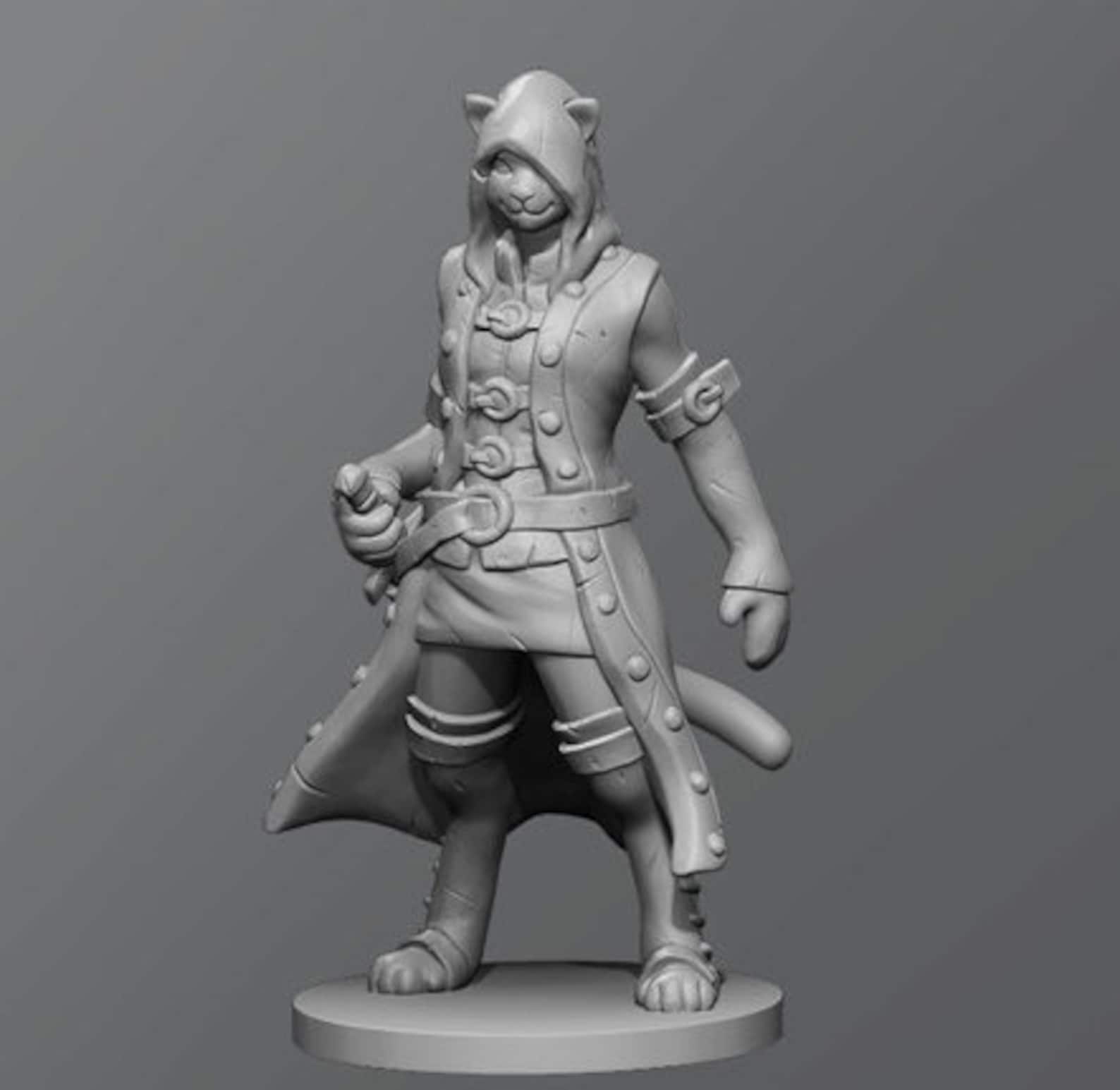 Cat Folk Rogue Dnd Miniatures Fantasy Role Playing Game - Etsy