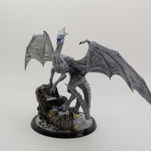 White Dragon Miniature - Etsy