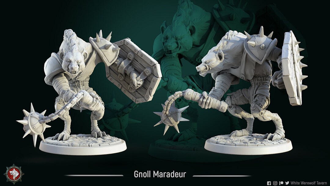 Gnoll Marauder Miniature Fantasy Miniature Dnd Miniatures DND Tabletop ...