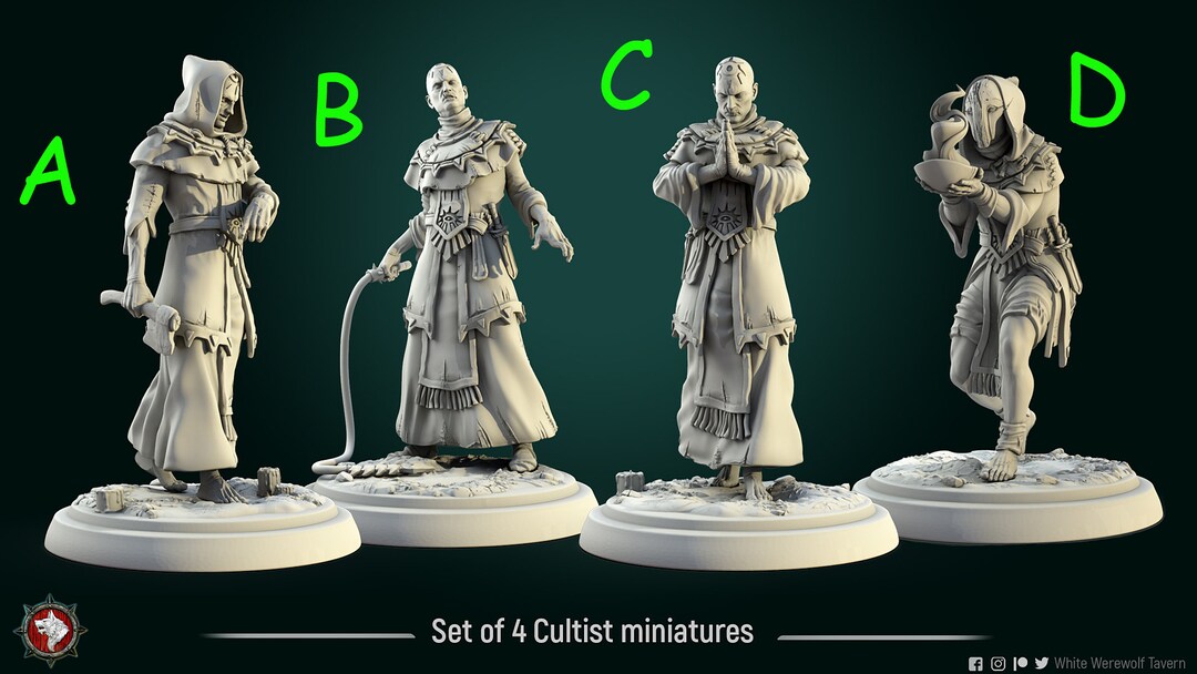 Cultist Miniatures Dnd Miniatures Role Playing Game Tabletop Miniature ...