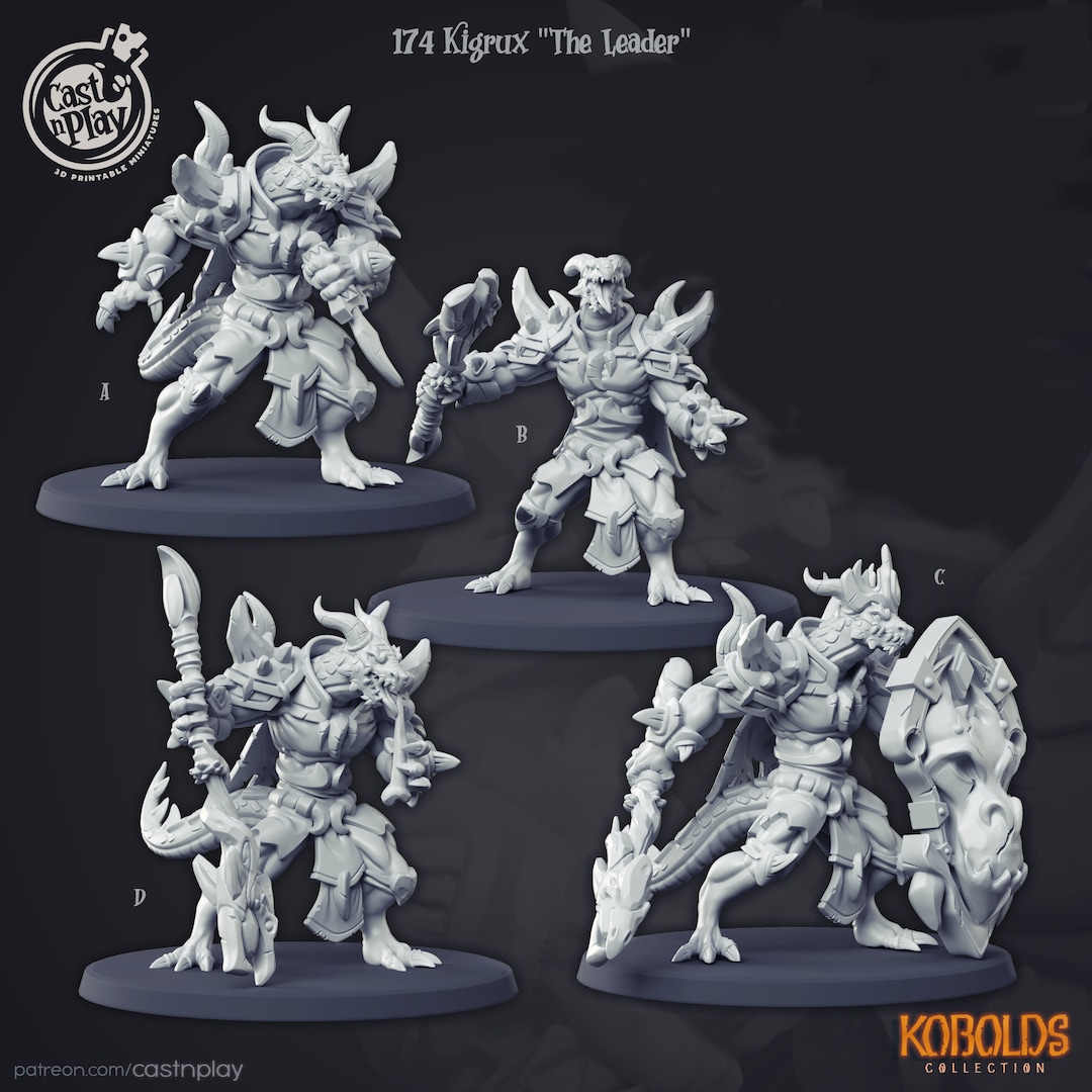 Kobold Leader Miniatures - Dnd Miniatures - Fantasy Role Playing Game ...