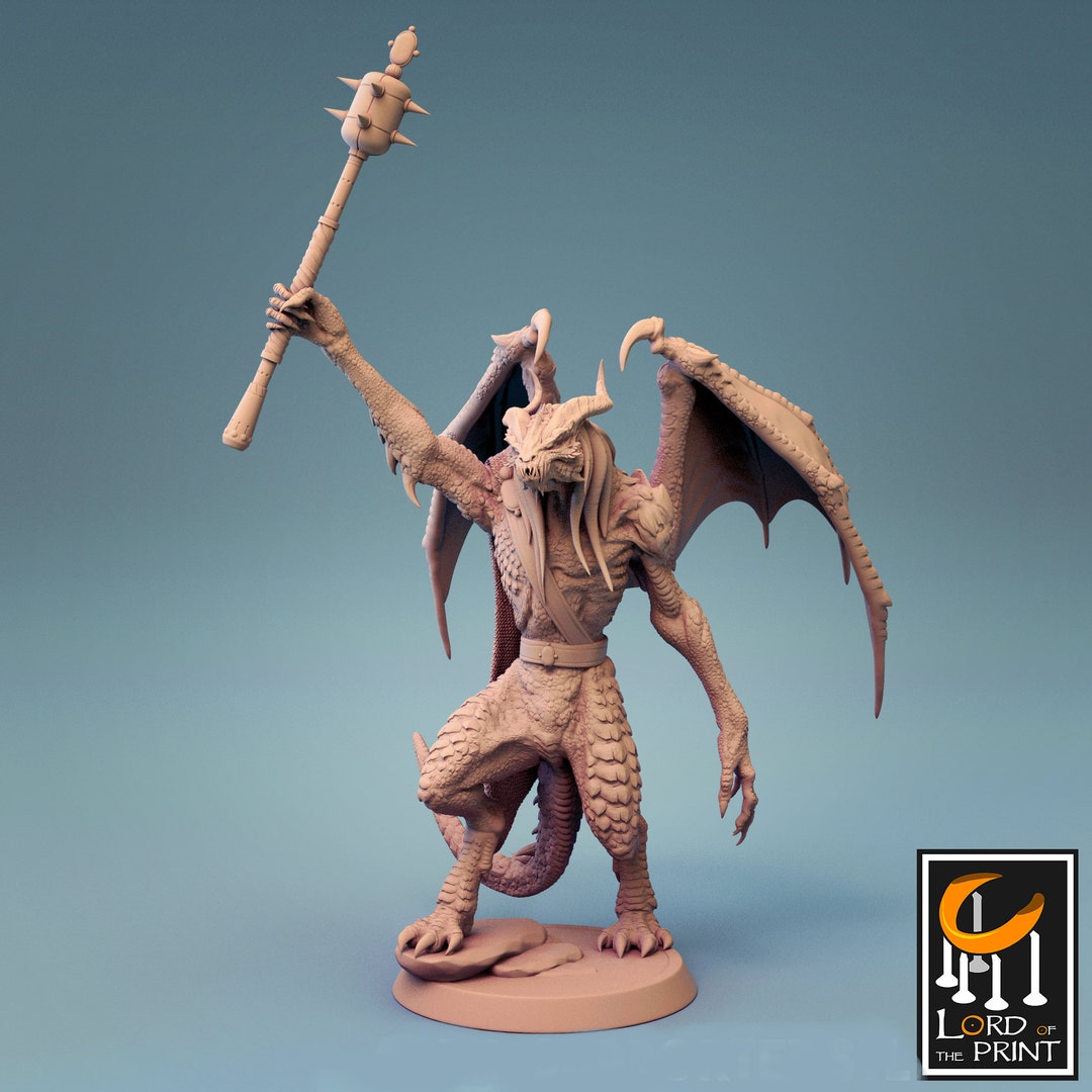 Red Abishai Half Dragon Miniature Dnd Miniatures Role Playing Game ...