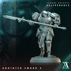 Anointed Sword Space Knight Miniatures - D&D Miniatures - Role Playing ...