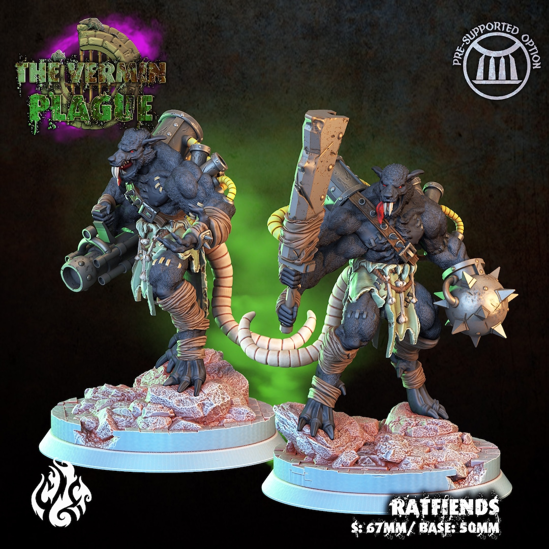 Wererat Fiend Miniatures - Dnd Miniatures - Role Playing Game ...