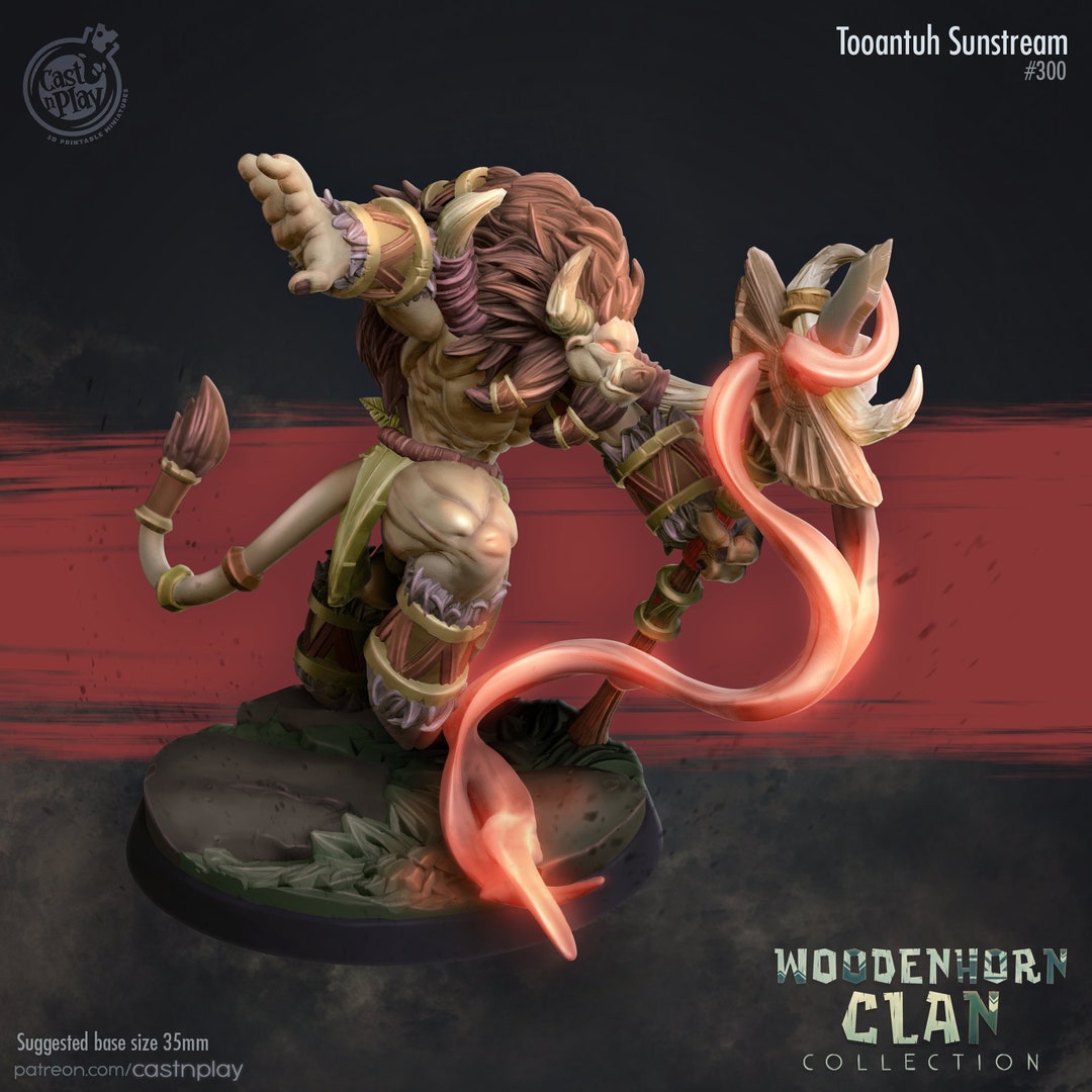 Minotaur Wizard Miniature - Castnplay - Dnd Miniatures - Role Playing ...