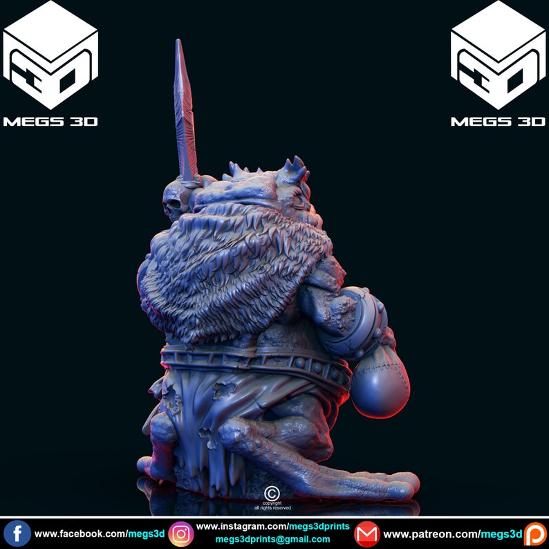 Bullywug boss Fantasy Miniature DnD miniatures DND | Etsy