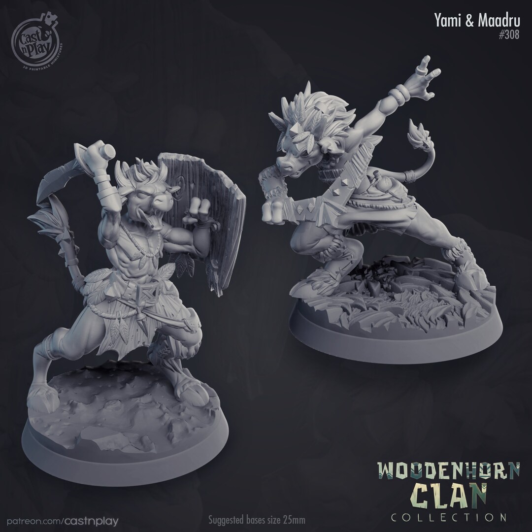 Young Minotaur Miniatures Castnplay Dnd Miniatures Role Playing Game ...