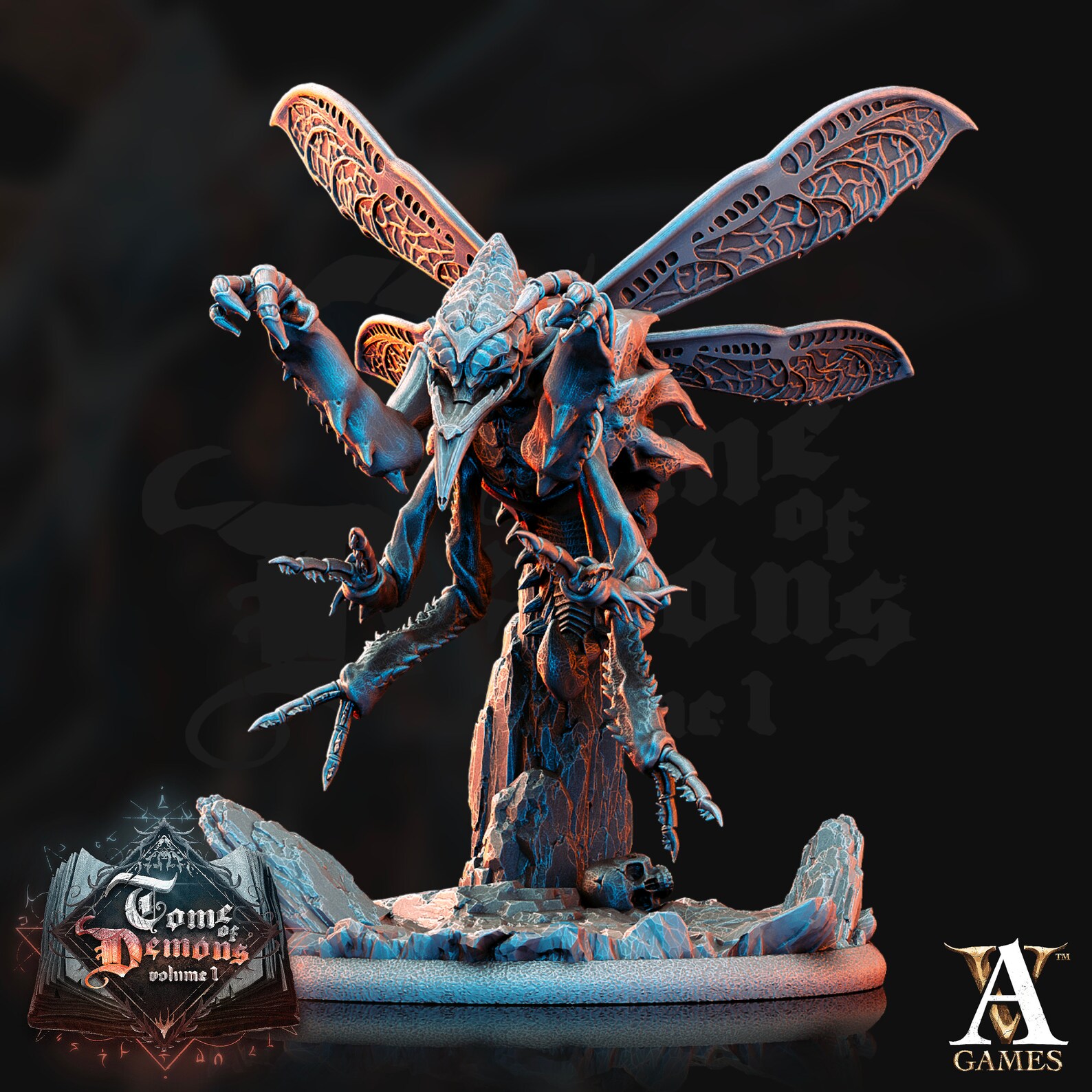 Insect Demon Miniature - Dnd Miniatures - Role Playing Game - Tabletop ...