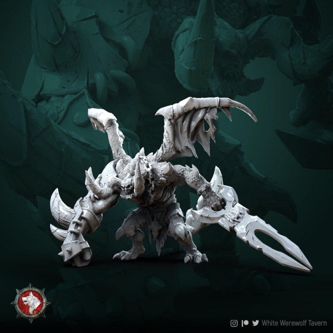 Destroyer of Worlds Demon Miniature - Dnd Miniatures - Role Playing ...