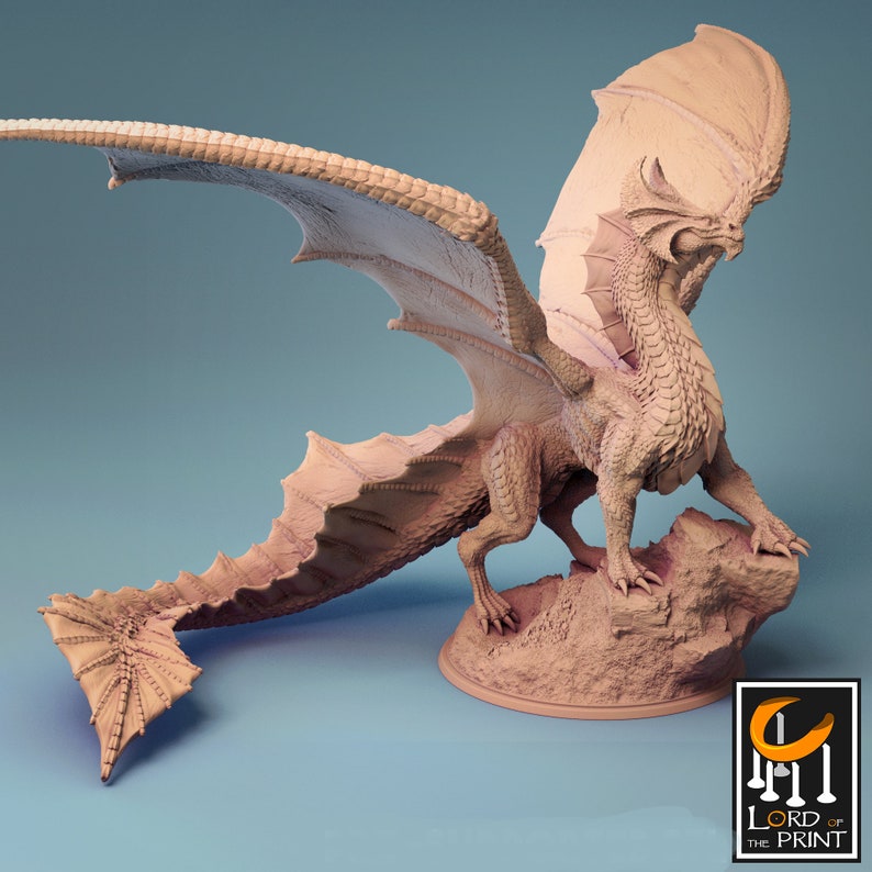 Brass Dragon Miniature - Rescale Miniatures - Dnd Miniatures - Role ...