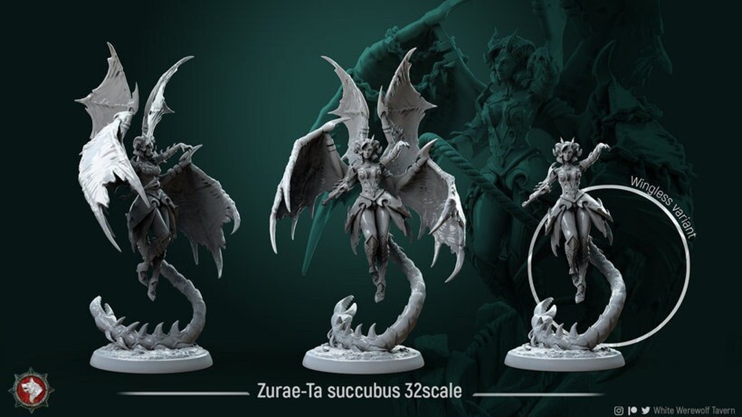 Succubus Miniature - Dnd Miniatures - Role Playing Game - Tabletop ...
