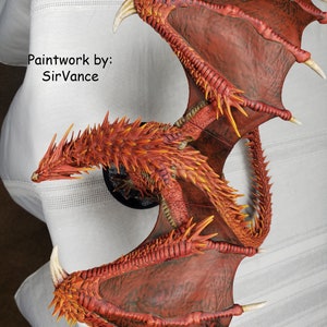 Adult Red Dragon Miniature - Rescale Miniatures - Dnd Miniatures - Role ...