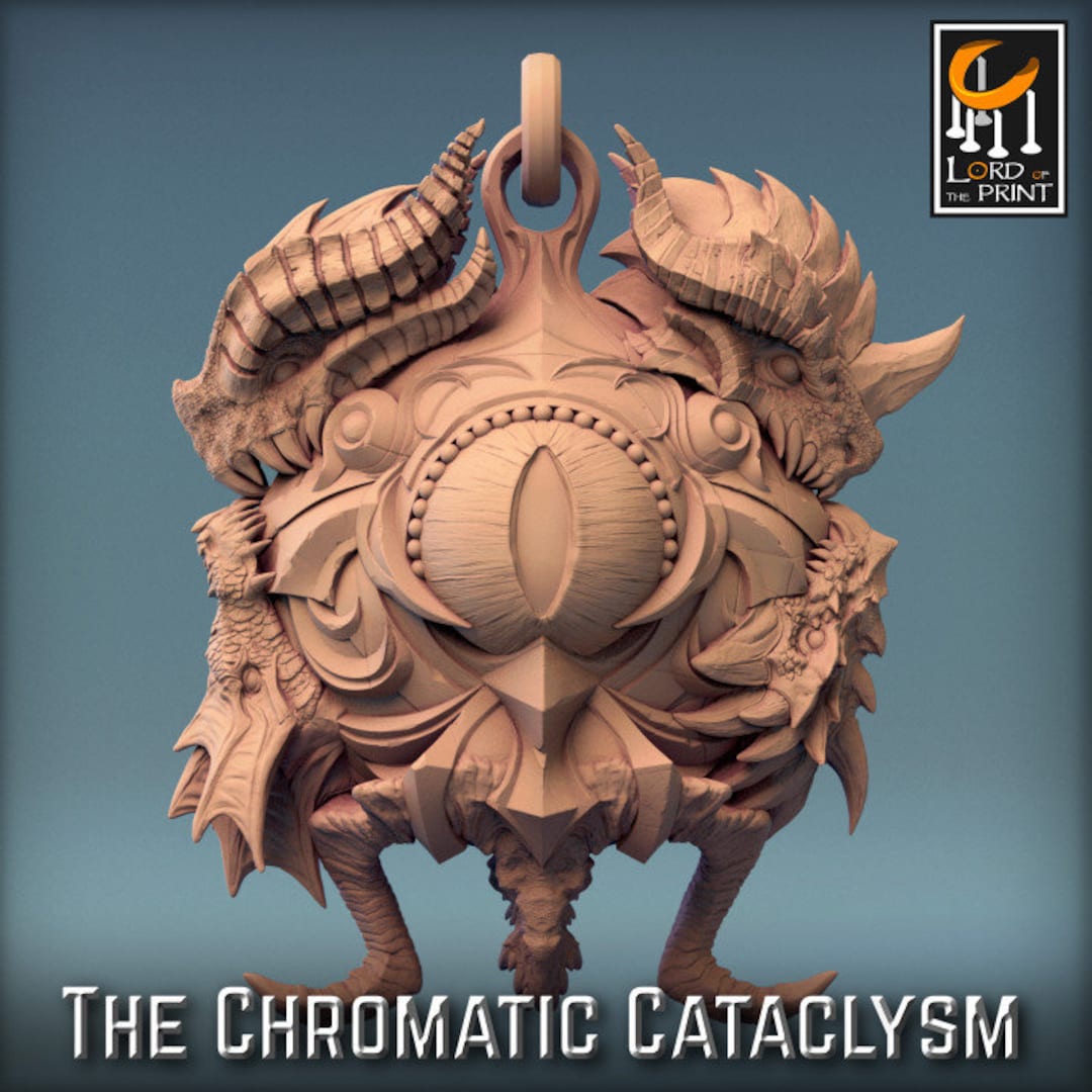 Tiamat Five Dragon Necklace Prop - Cosplay - Dnd Miniatures RPG Role ...