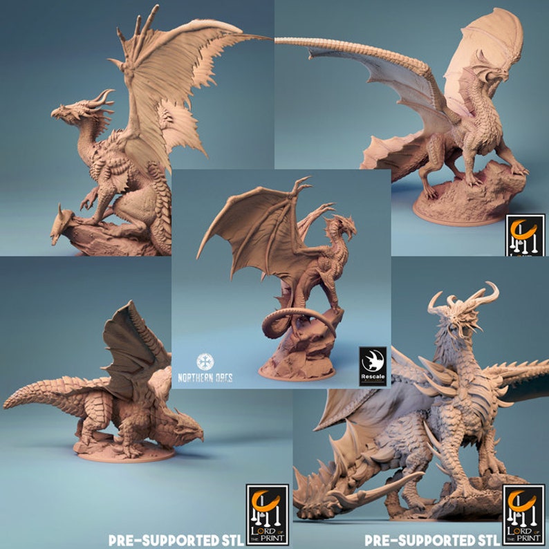 Metallic Dragon Collection - Dnd Miniatures - Role Playing Game ...