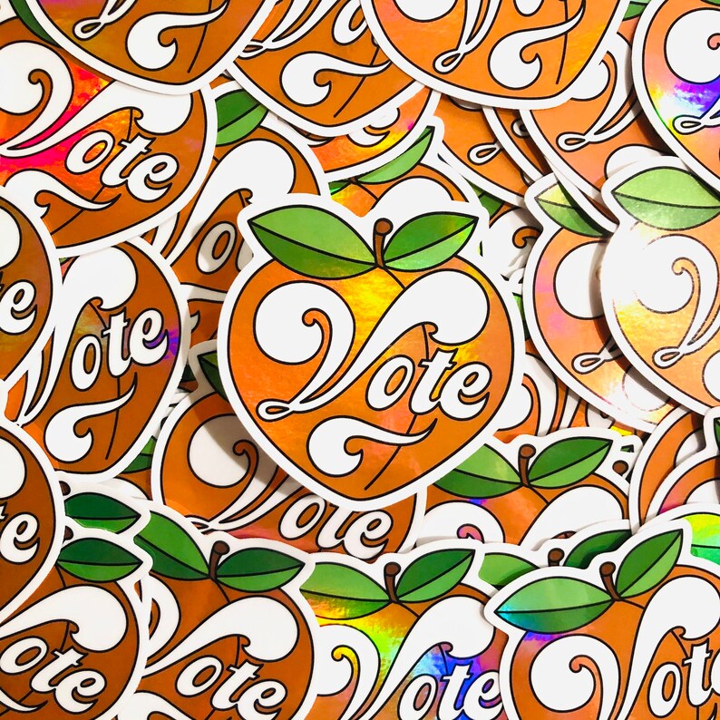 Georgia Peach Vote - Sticker - Etsy
