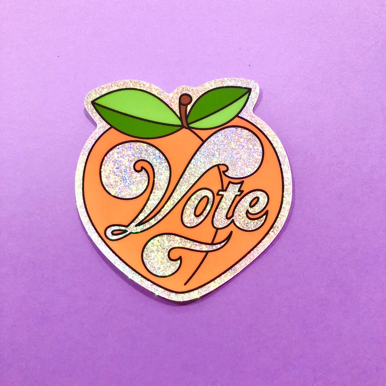 Georgia Peach Vote - Sticker - Etsy
