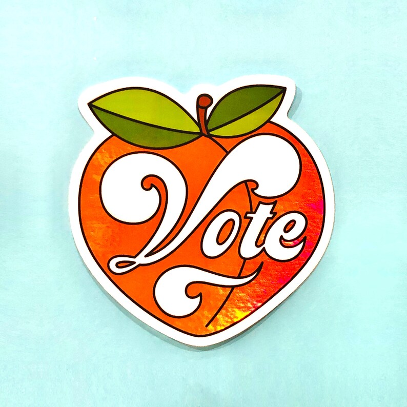 Georgia Peach Vote - Sticker - Etsy