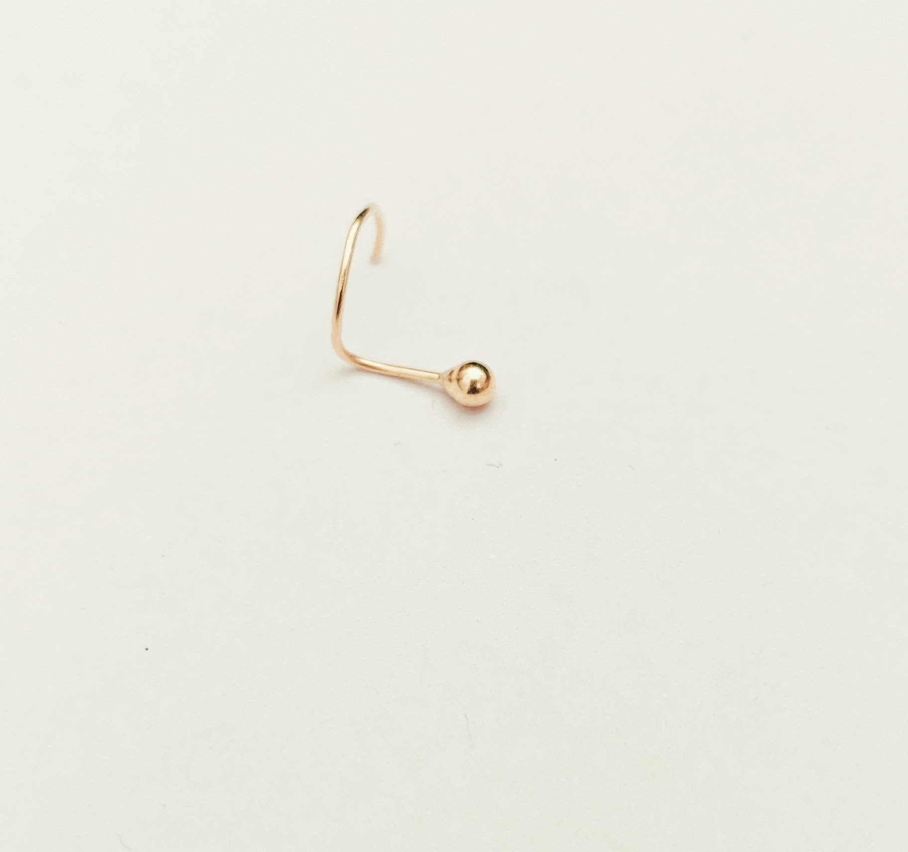 18k Nose Pin Gold Nose Pin Nose Jewellery Nose Accessories - Etsy