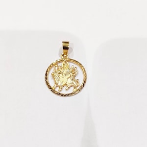 22k Gold Goddess Durga Pendant, Vaishno Devi Pendant in Gold, Indian ...