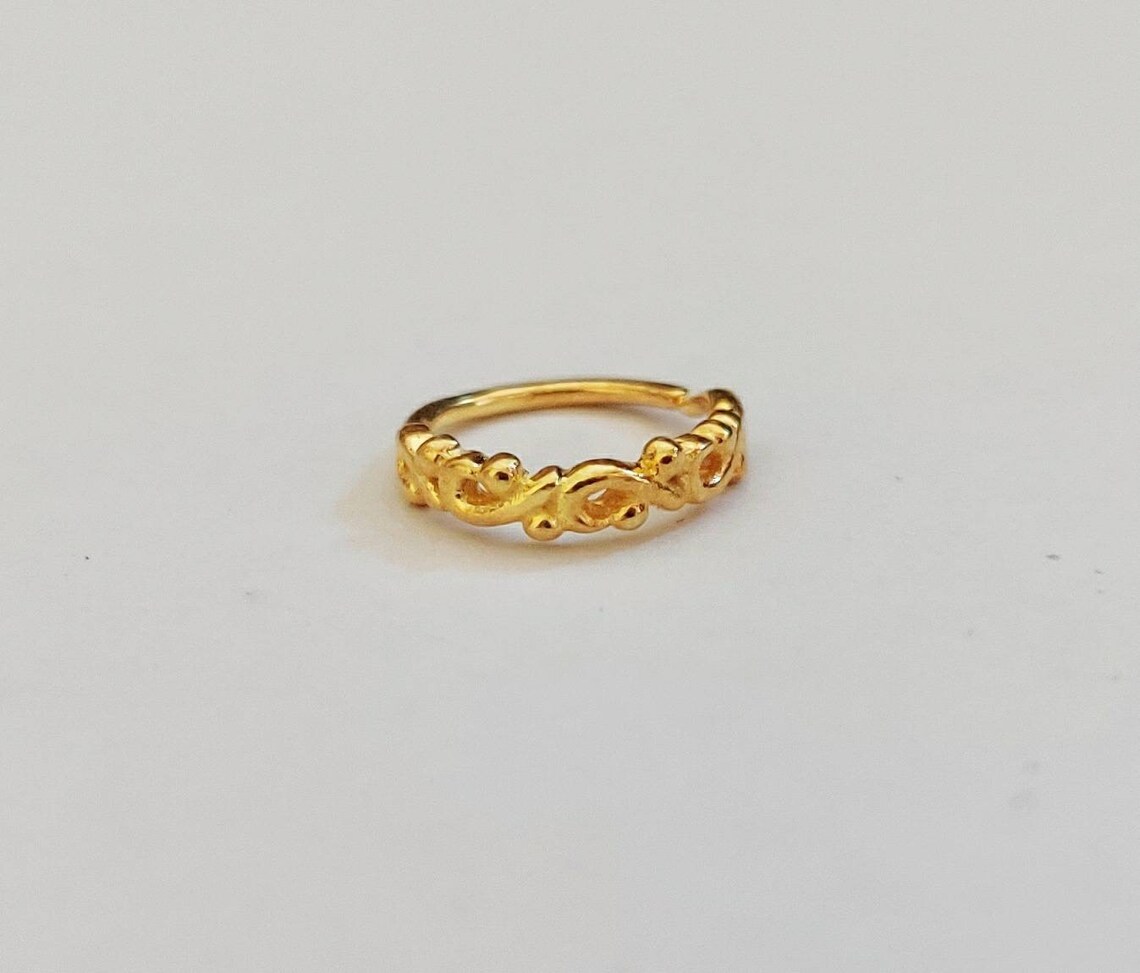 Gold Nose Ring Nose Hoop Tribal Nose Ring Indian Nose Ring | Etsy
