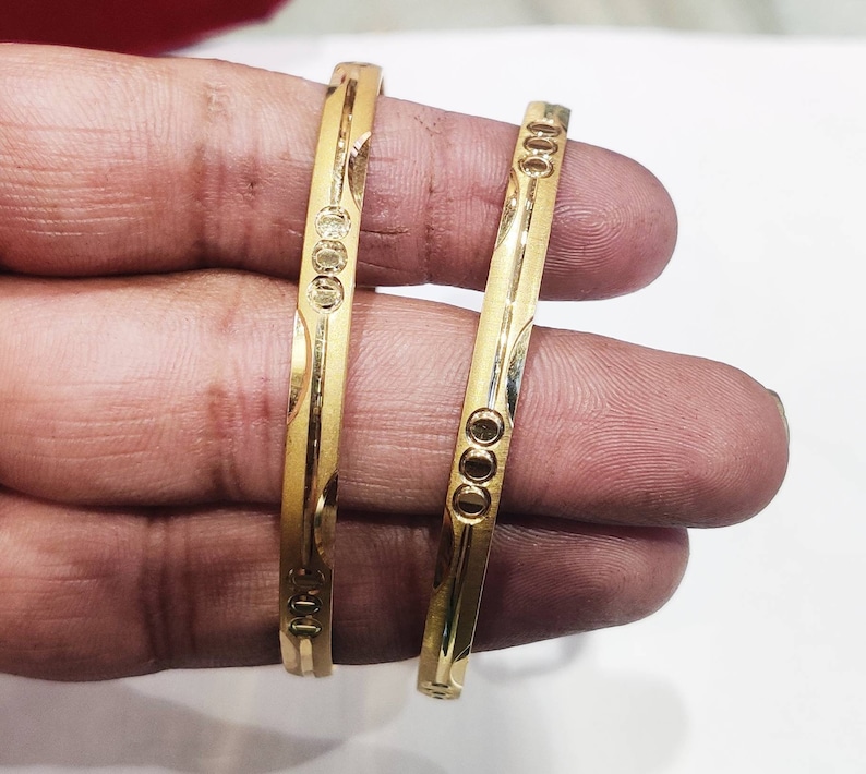 22k Gold Bangles Solid Gold Real Banglegold Bangle Bracelet - Etsy