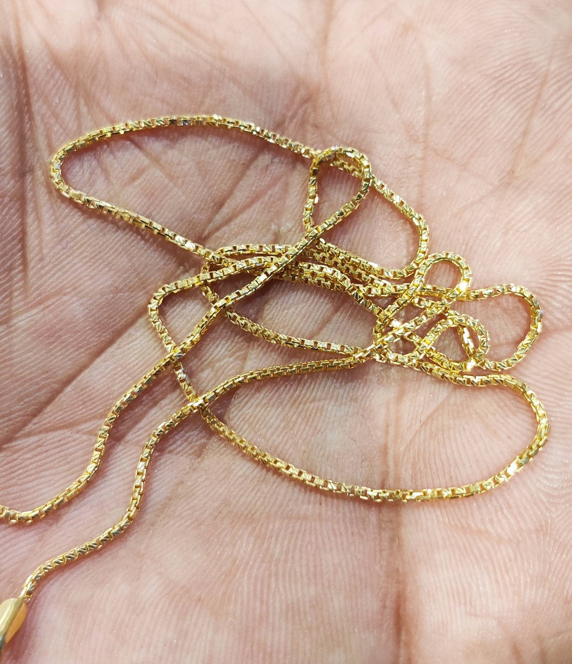 22k Gold Chain Box Chain Gold Box Chain Trendy Gold Box - Etsy