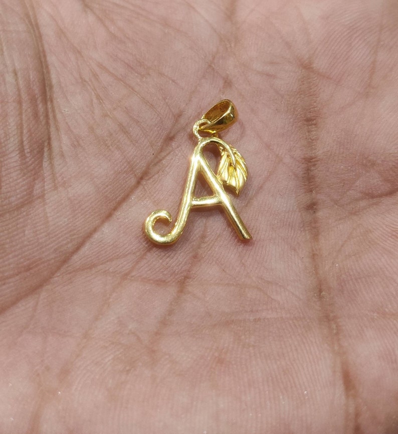 22k Gold Initial Pendant 22k Gold Alphabet Locket Solid Gold - Etsy