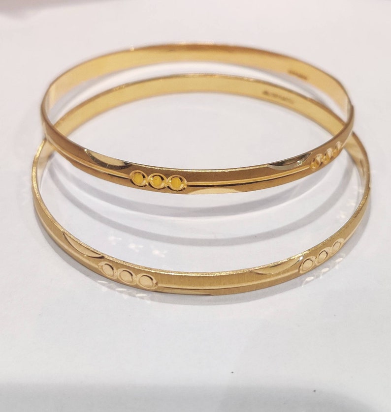 22k Gold Bangles Solid Gold Real Banglegold Bangle Bracelet - Etsy