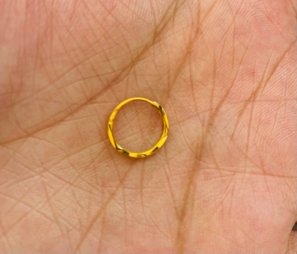 22k Solid Gold Nose Ring Rajasthani Hand Carved Nose Ring - Etsy