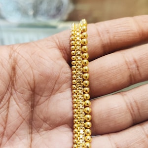 22k Gold Anklets, Solid Gold Anklet, Indian Anklet, Rajasthani Gold ...