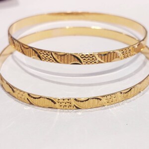 22k Gold Bangles, Solid Gold Real Bangles,indian Gold Bangles, Antique ...