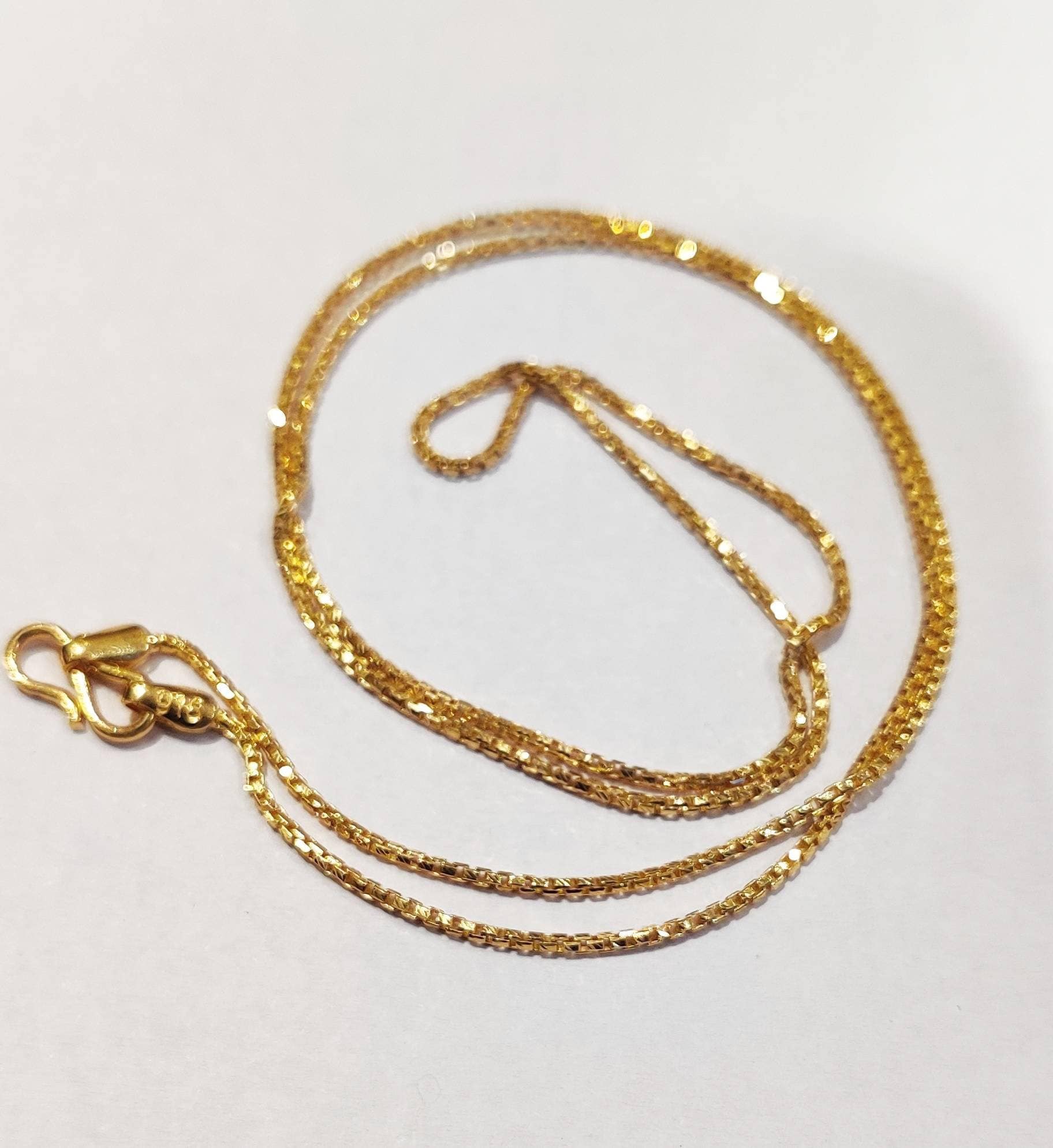 22k Gold Chain Box Chain Gold Box Chain Trendy Gold Box - Etsy