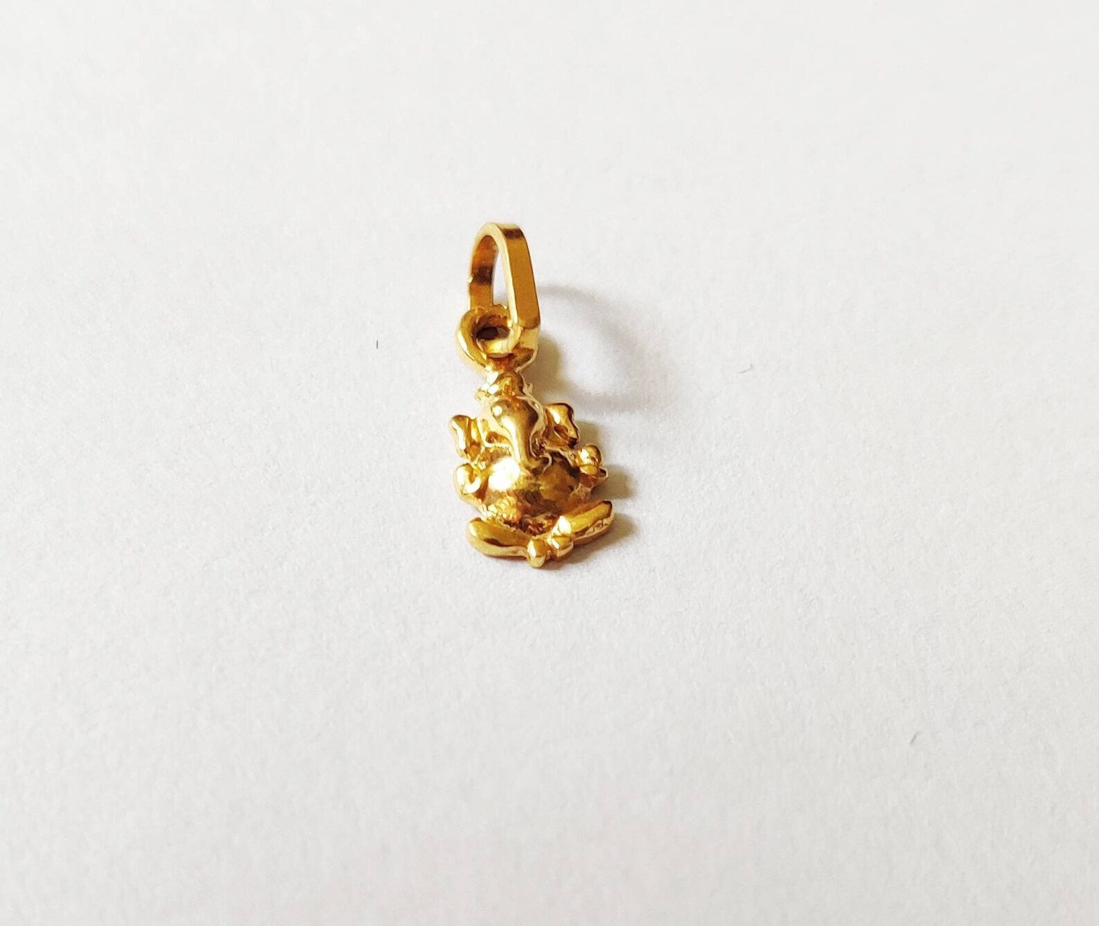 22k Gold Ganesha Pendant,solid Gold Pendant, Lucky Indian Ganesha ...