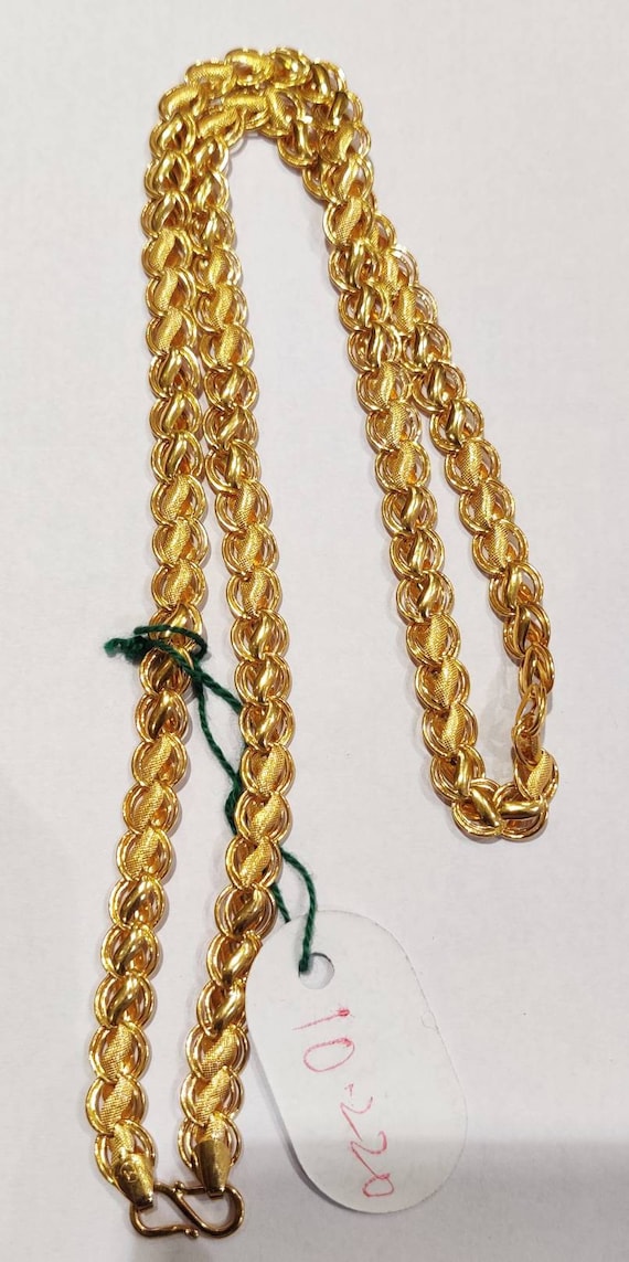 22k Gold Link Chain Solid Gold Chain Pure and Genuine Gold | Etsy