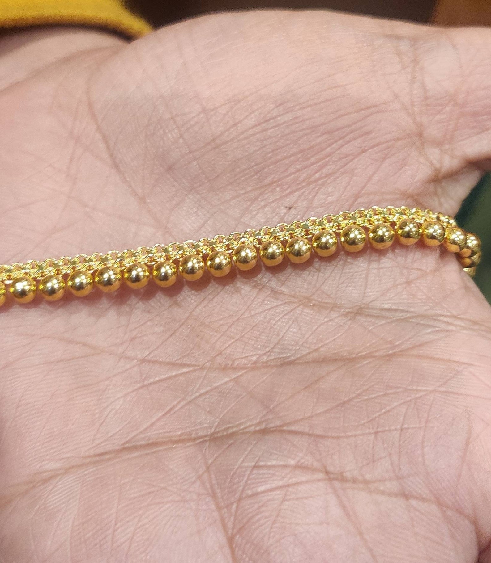 22k Gold Anklets, Solid Gold Anklet, Indian Anklet, Rajasthani Gold ...